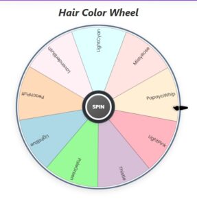 Hair Color Wheel: 100+ Random Shades To Spin