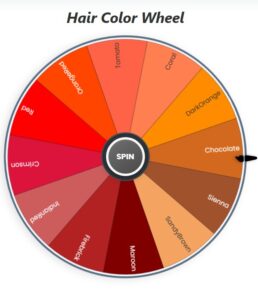 Hair Color Wheel: 100+ Random Shades To Spin