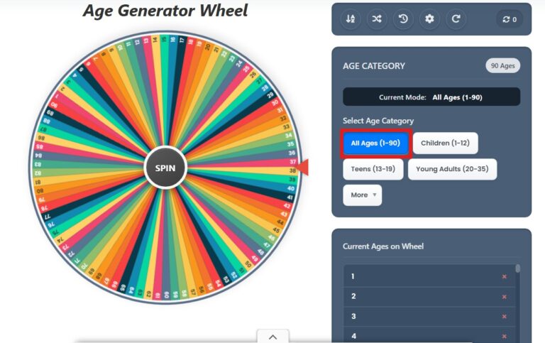 Random Age Generator Wheel: Instant Ages, Your New Go-To!