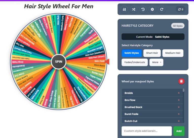 Random Hairstyle Generator Wheel For Men