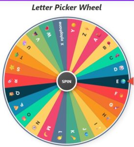 Random Letter Generator A To G Wheel: Random Picker