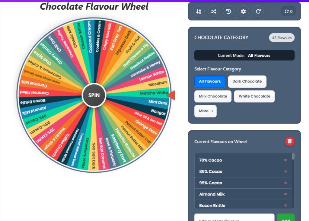 Chocolate Flavour Wheel – Explore 50 Sweet Picks