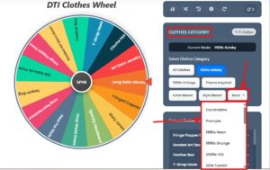 DTI Clothes Wheel: 425+ Random Clothing Picker Ideas
