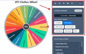 DTI Clothes Wheel: 425+ Random Clothing Picker Ideas