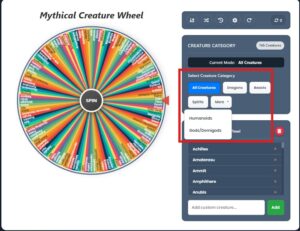 Spin The Mythical Creature Wheel: 150+ Options