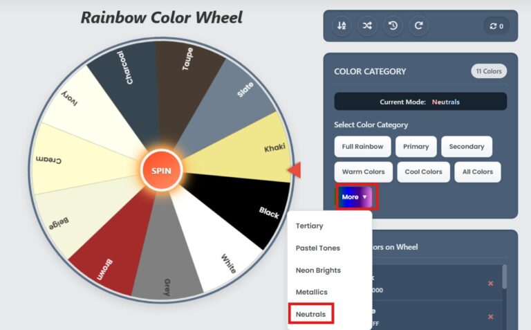 Rainbow Wheel Spin 🌈: Fun Random Color Picker!
