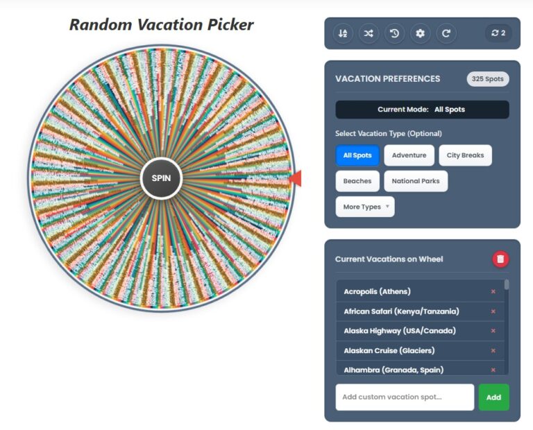 325+ Random Vacation Picker ️ Travel Made Fun!