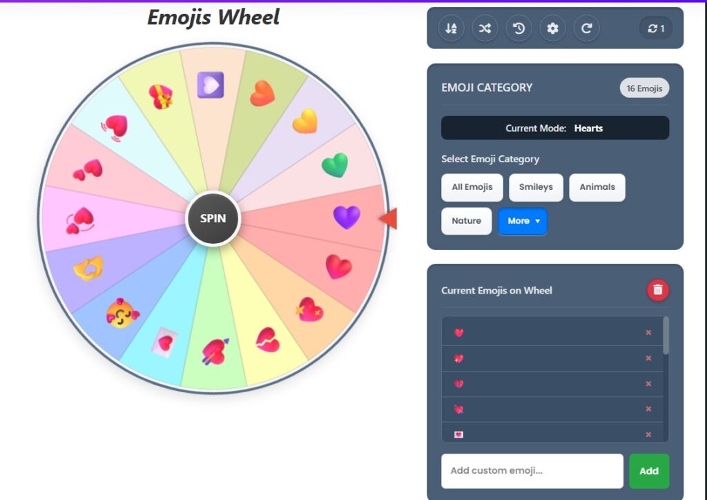 Random Emoji Wheel – 100+ Emojis To Discover 😂