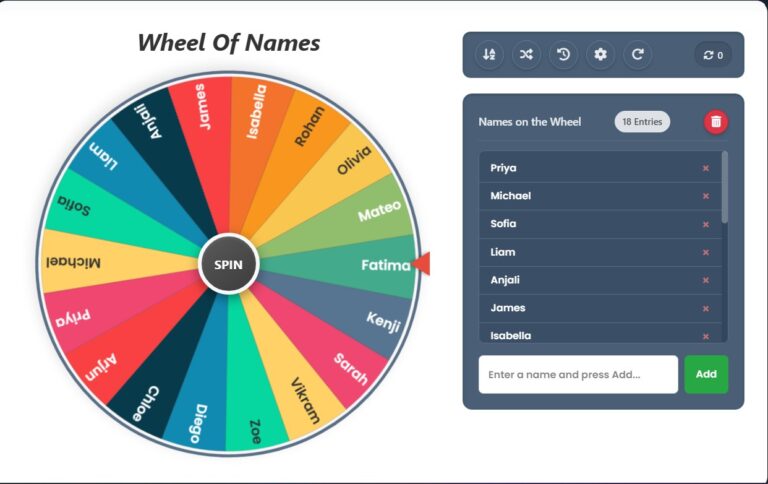 Wheel Of Names - Spin The Wheel