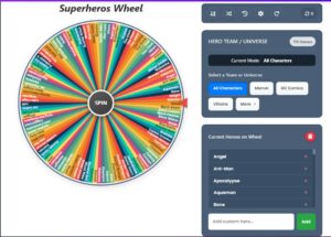 100+ Superheroes Wheel – Spin To Pick A Random Hero