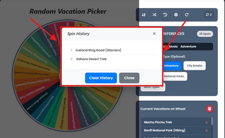 325+ Random Vacation Picker ️ Travel Made Fun!