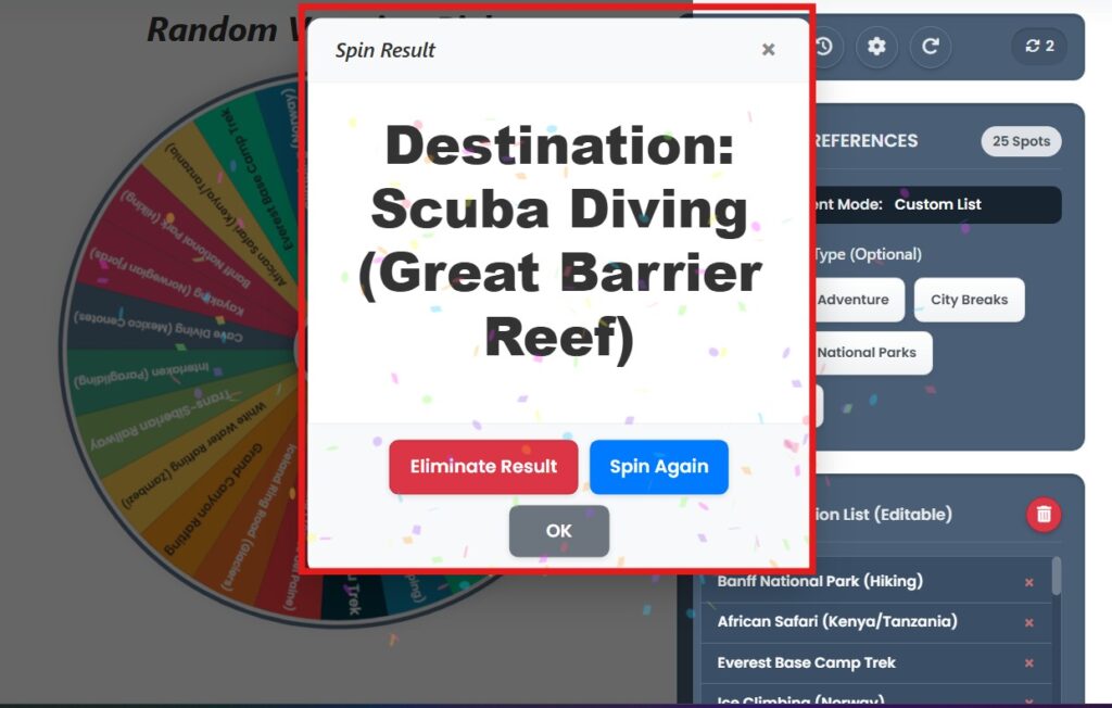 325+ Random Vacation Picker ️ Travel Made Fun!