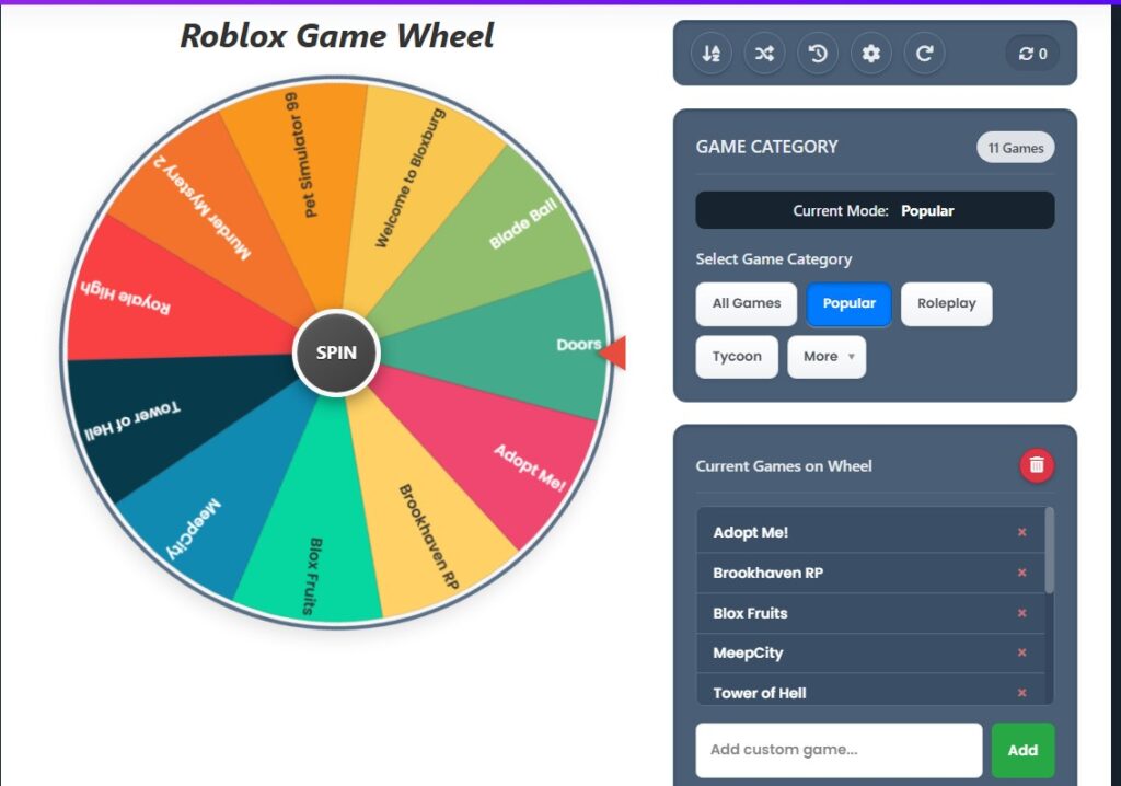 50+ Roblox Games Wheel – Spin The Random Picker 🎮