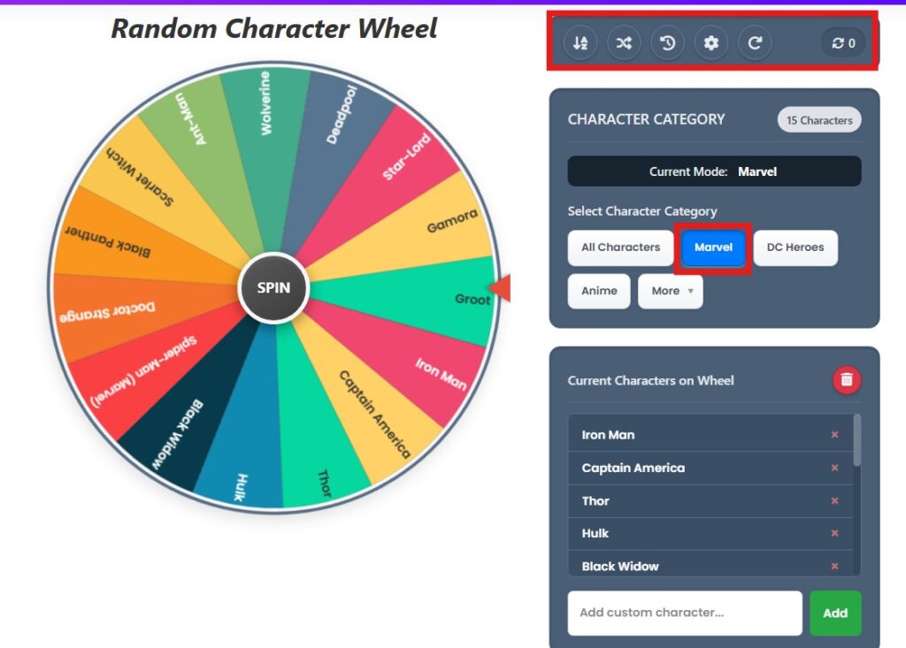 Ultimate Character Wheel – 8+ Curated Categories Included!