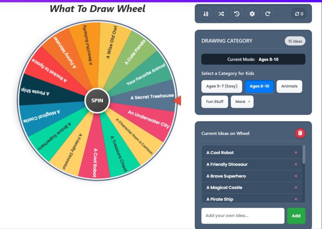 What To Draw Wheel – Spin & Pick From 100+ Ideas 🎨