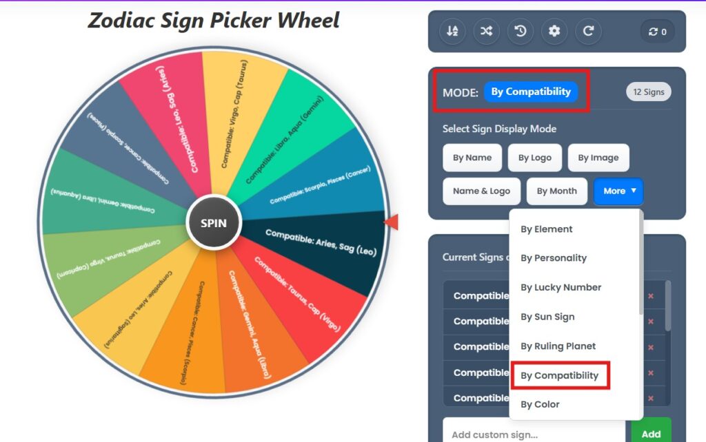 Zodiac Sign Wheel: Spin For Your Astrological Insights