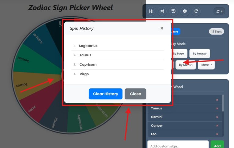 Zodiac Sign Wheel: Spin For Your Astrological Insights