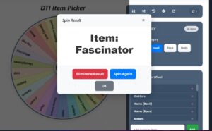150+ DTI Items Wheel | Spin & Pick Random Items