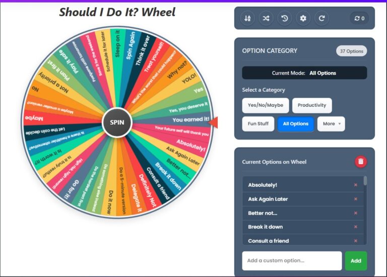 Should I Do It? – Spin The Decision Wheel