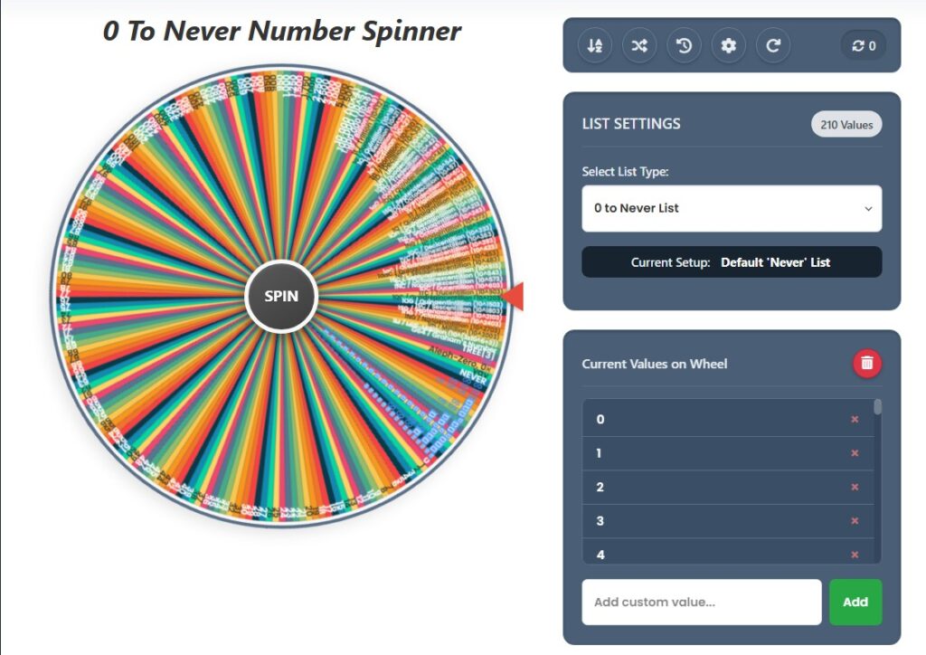 🎡 Infinite Luck: The 0 To Never Spinner Wheel!