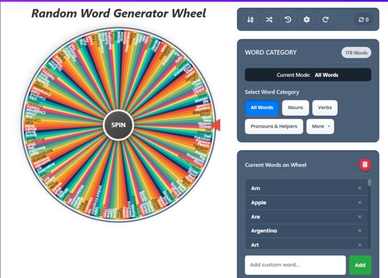 Random Word Picker Wheel – Generate Words Instantly