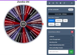 Zombie DTI Picker Wheel – Spin For The Ultimate Outfit