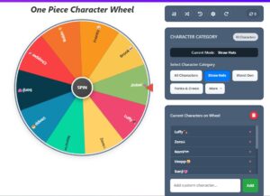 One Piece Characters Wheel: Spin From 100+ Legends! 🏴‍☠️