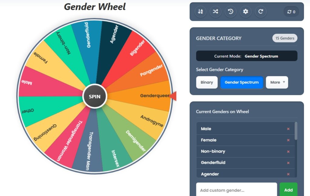 Gender Wheel: Spin & Discover A Random Gender Identity!