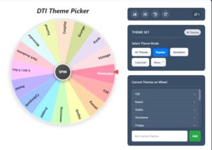DTI Themes Wheel – Dress To Impress Theme Picker