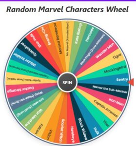Marvel Characters Wheel – Spin To Get 200+ Random Heroes