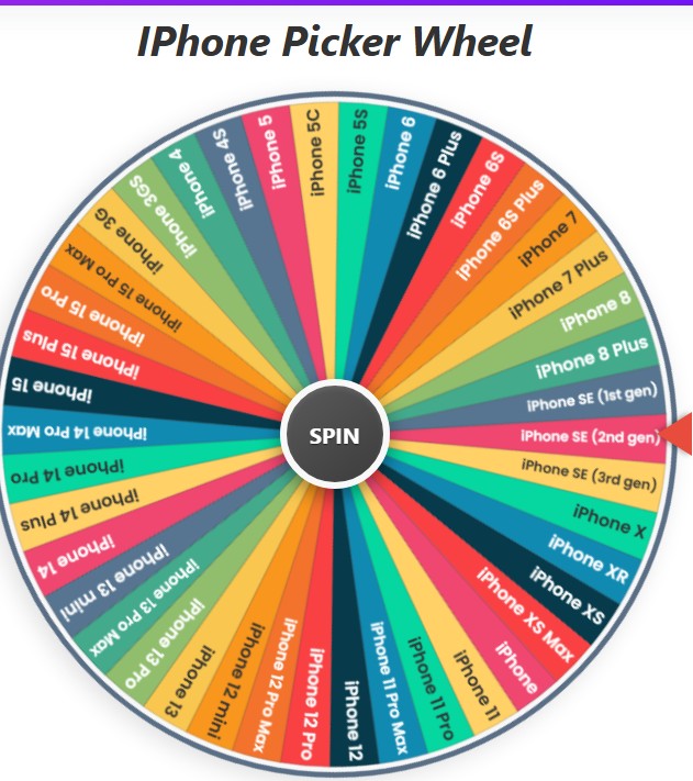 IPhone Model Picker Wheel – Spin To Choose 🔄